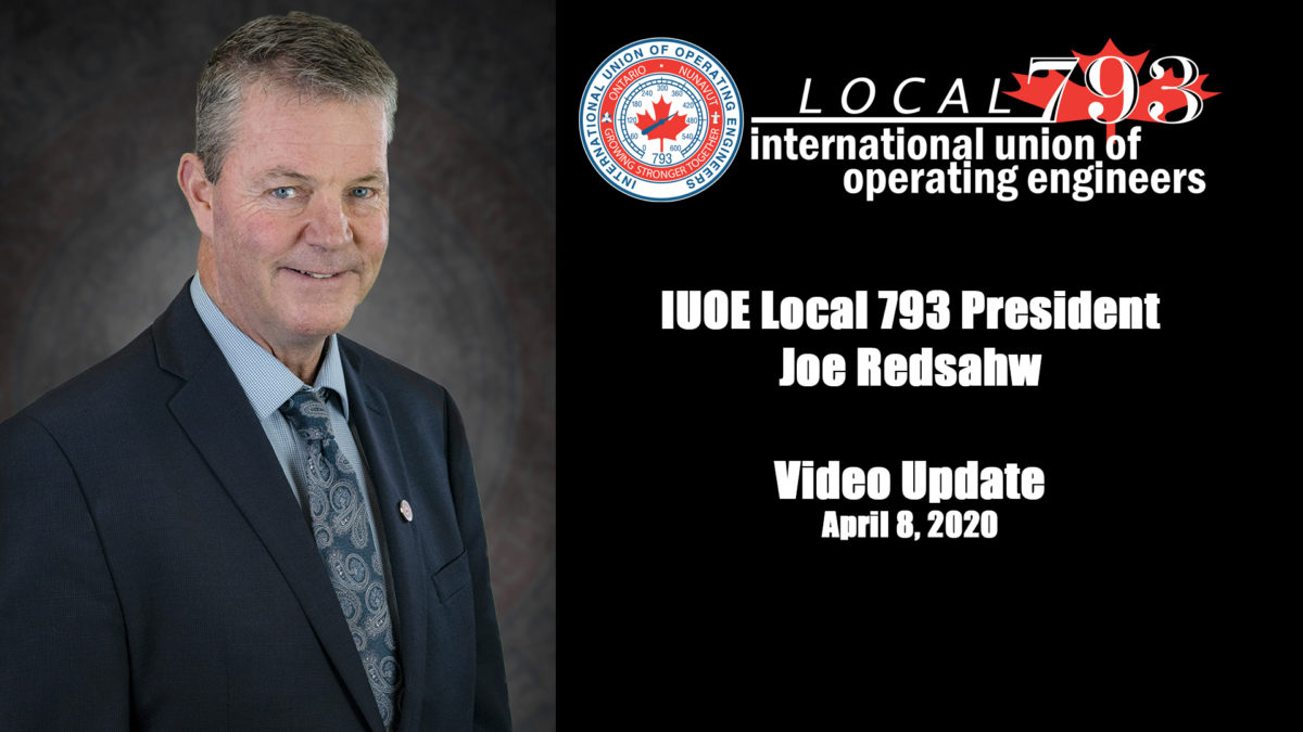 President Redshaw addresses new Local 793 Safety Protocol – IUOE Local 793